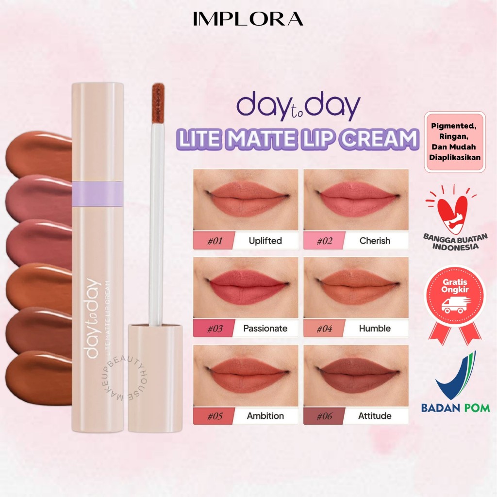 Jual IMPLORA Day To Day Lite Matte Lip Cream | Shopee Indonesia