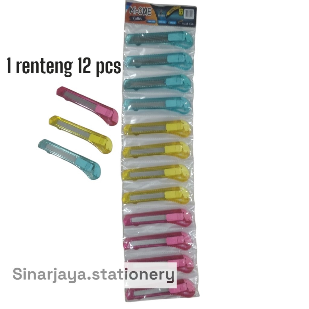 Jual [Harga grosir] per lusin 1 renteng Cutter renteng ukuran besar ...