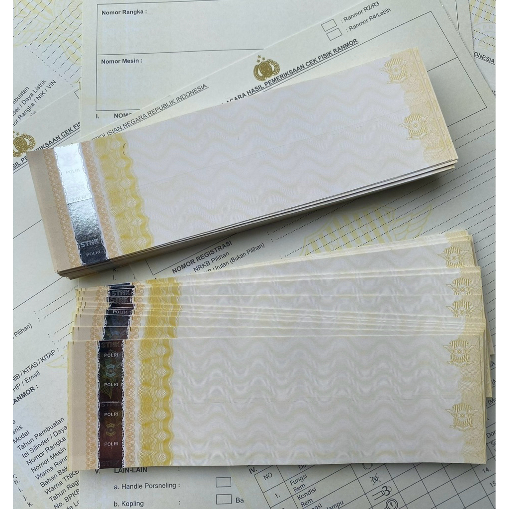 Jual Cek Fisik Kendaraan Stiker - Kertas Gesek Nomor Rangka dan Nomor ...