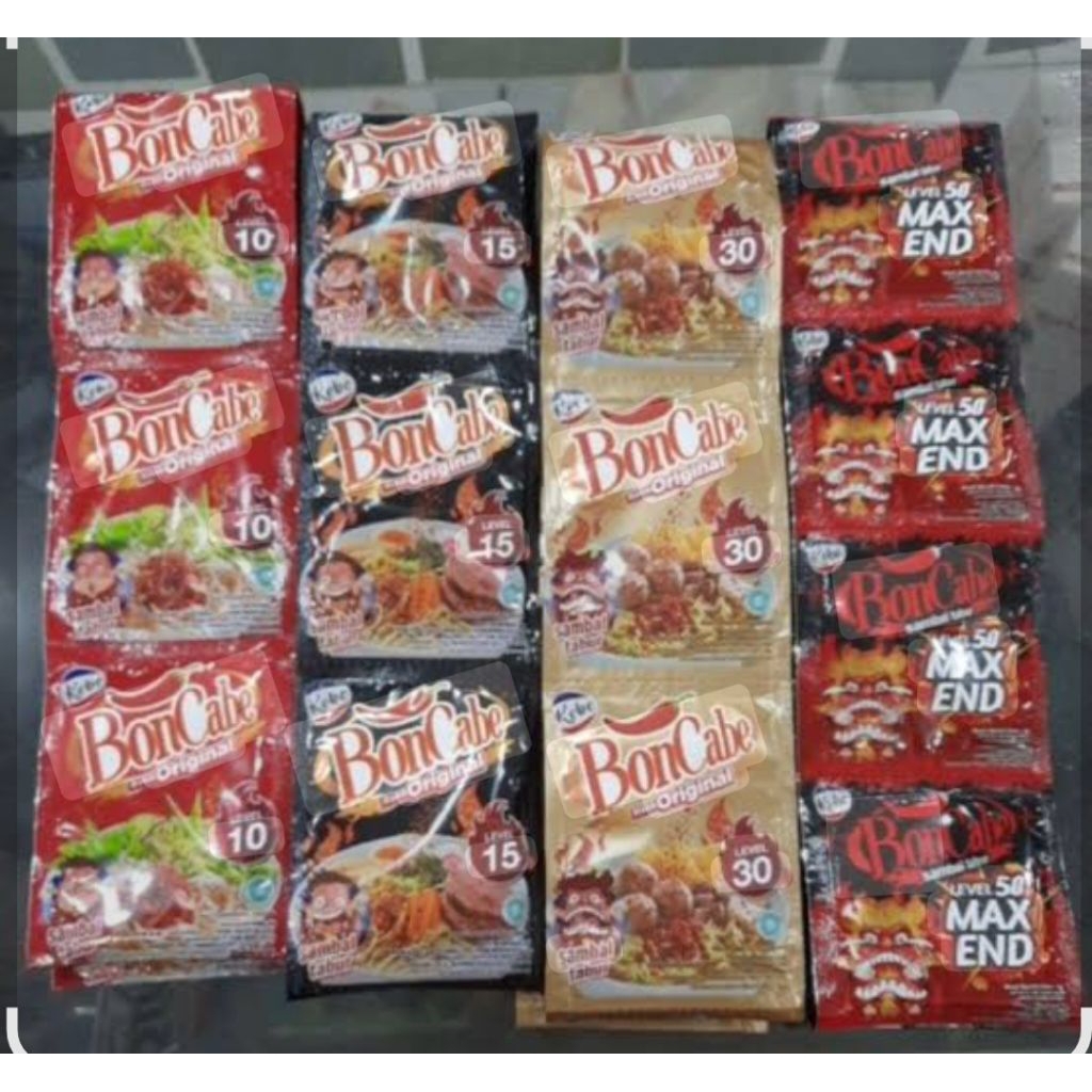 Jual BONCABE RENCENG ISI 12 SACHET/BON CABE RENCENG 3 TINGKAT LEVEL ...
