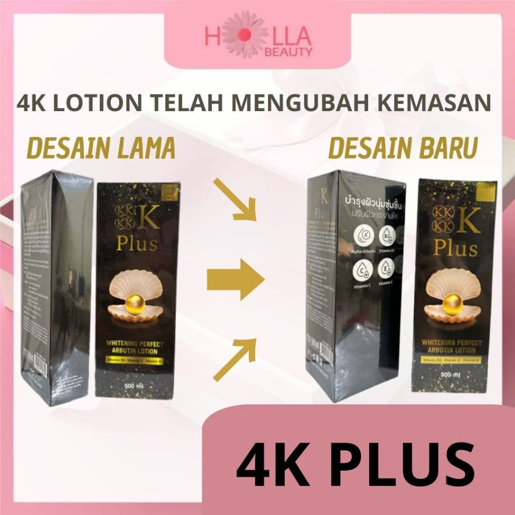 Jual 4K Plus Whitening Perfect Arbutin Lotion 500ml / 4k lotion / 4k ...