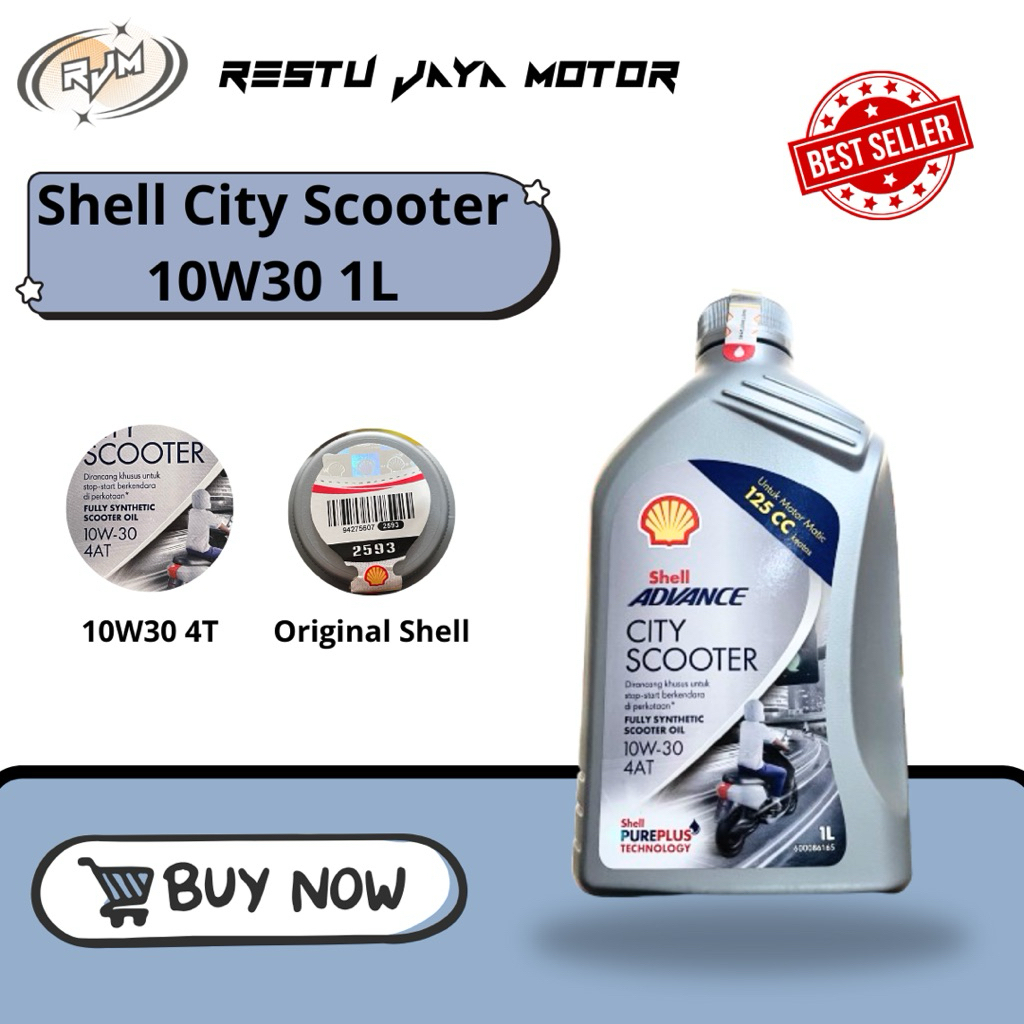 Jual Shell Advance City Scooter 10W30 4T 1L Oli Motor Matic Nmax Aerox ...
