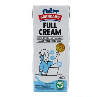 Jual GRANDAIRY UHT FULL CREAM 200ML | Shopee Indonesia