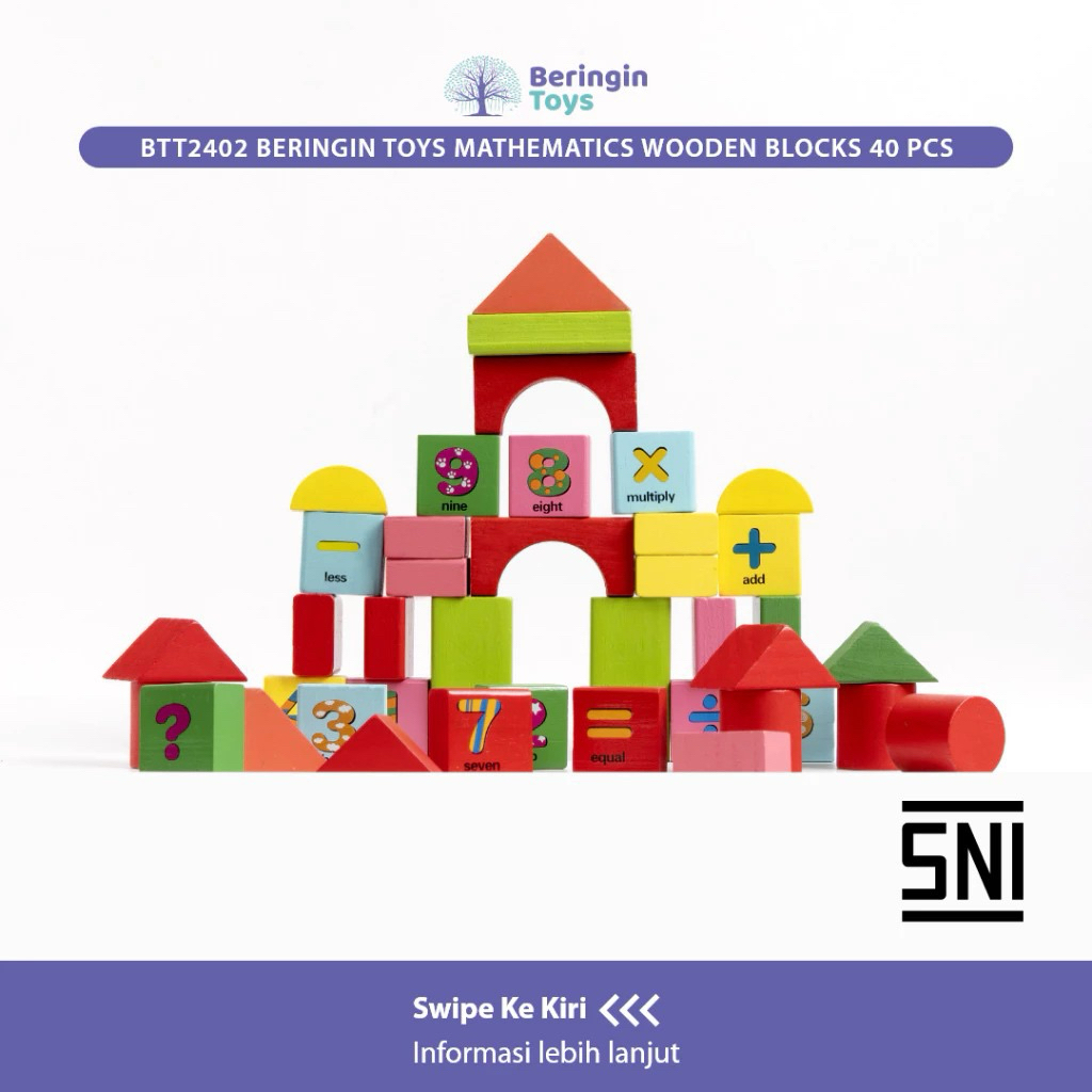 Jual Mathematics Wooden Blocks - Mainan Edukasi Anak Belajar Angka ...