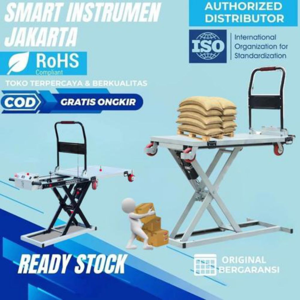 Jual Lean Pipe Trolley Mobile Keranjang Gerobak Troly Barang Electrik ...