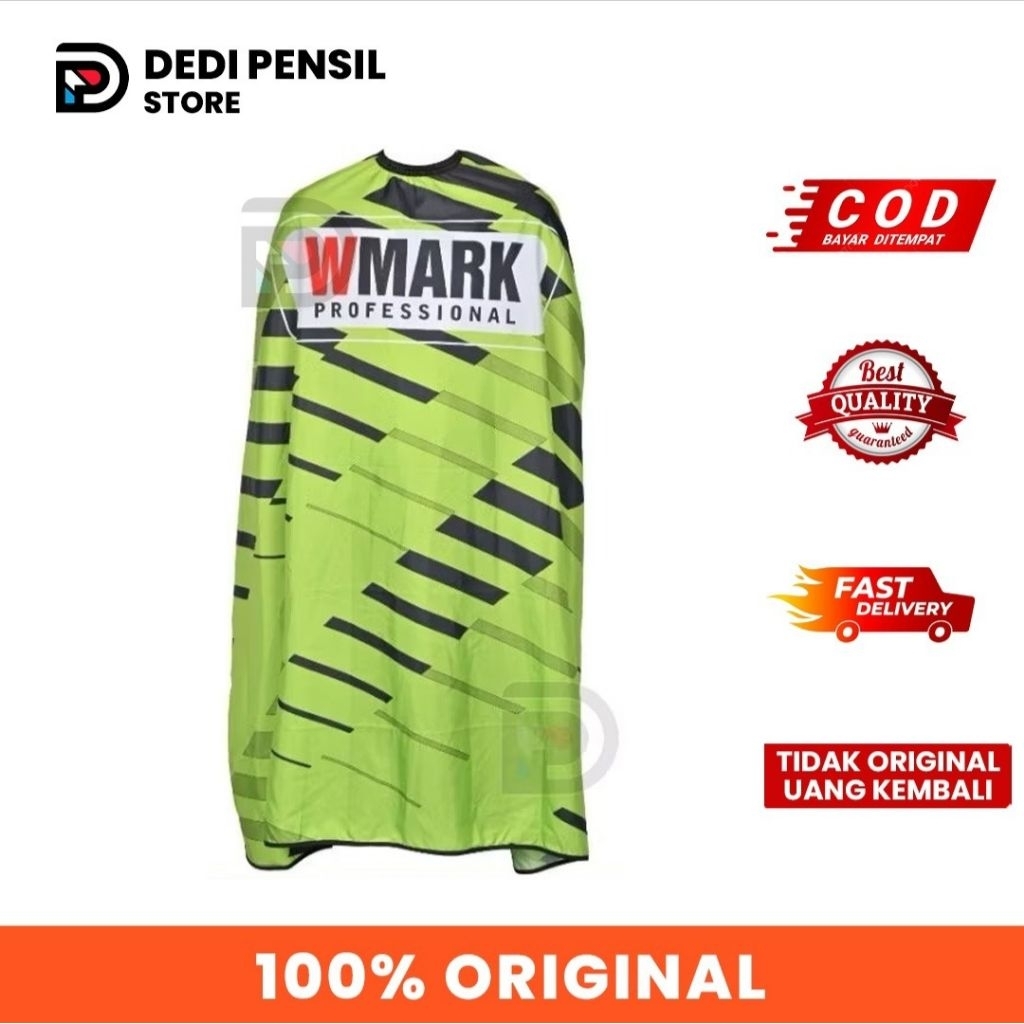 Jual (BISA COD) Original Wmark Premium Hijau Kain Kip Kep Cutting Cape ...