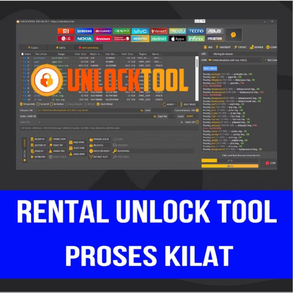 Jual sewa unlocktool 6 jam / Sewa 6 jam / unlock tool / locktool sewa / unlocktool 6 jam ...