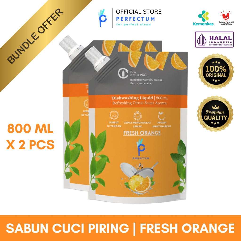 Jual Perfectum [BUNDLE] Sabun Cuci Piring Kemasan REFILL 800ml ...