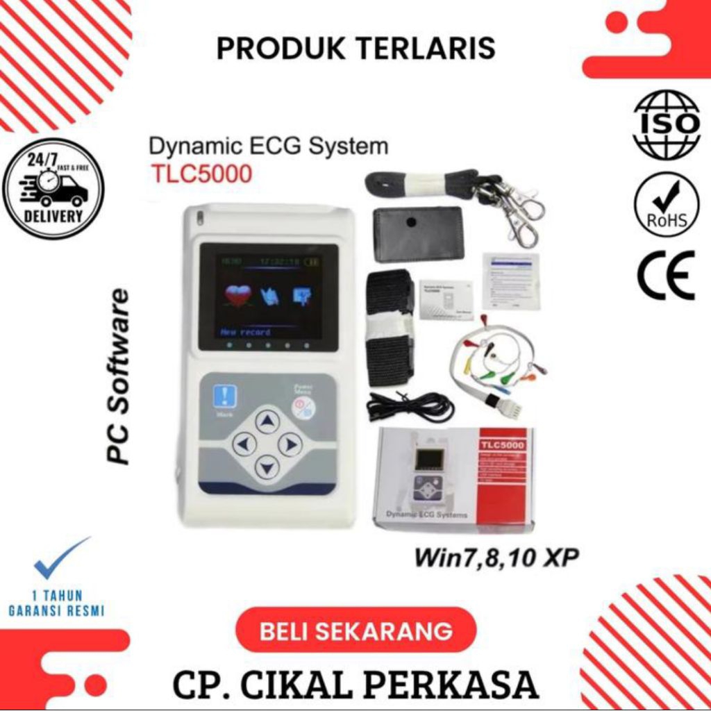 Jual CONTEC TLC5000 Dynamic Electrocardiograph System 12 Channel /EKG ...