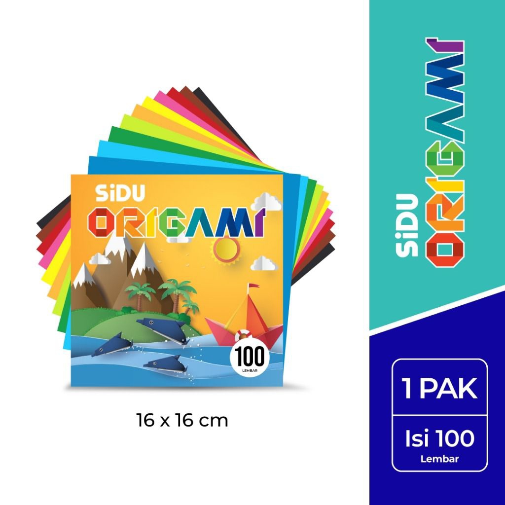 Jual Kertas Origami Sidu Kertas Lipat Persegi Warna Warni Isi 100 ...