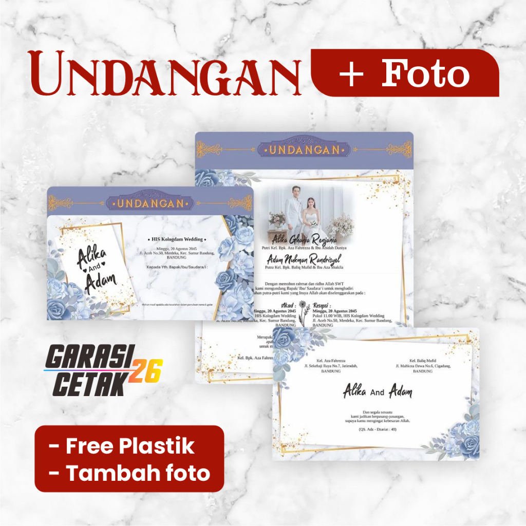 Jual UNDANGAN PERNIKAHAN CUSTOM FOTO | Shopee Indonesia