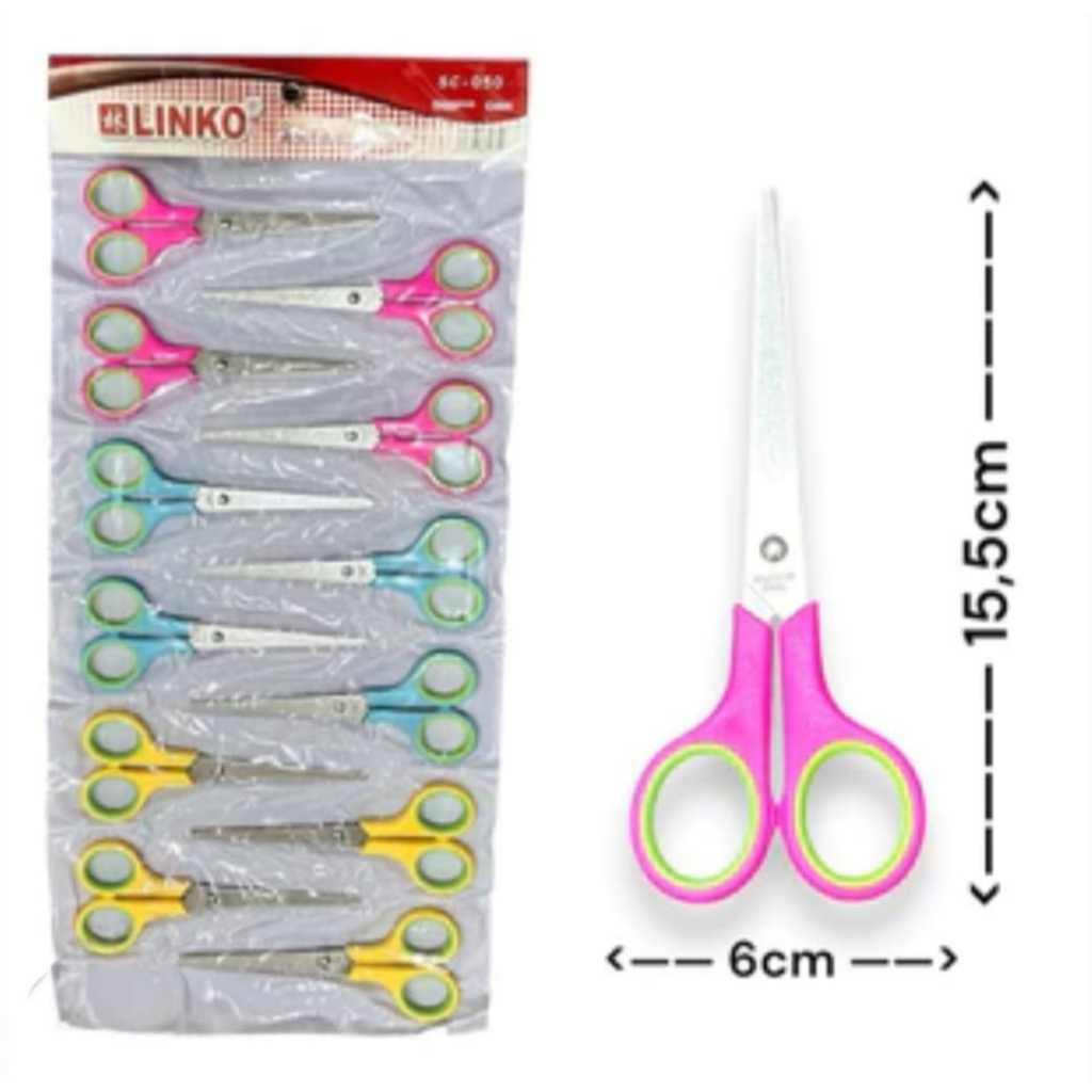 Jual Gunting Renceng isi 12 pcs Murah 6,5 inch Stainles Stell Ladypop ...