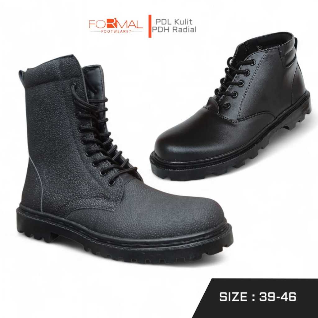 Jual Sepatu Pdl Pria Kerja Lapangan - Tactical Outdoor Hitam Kuat ...
