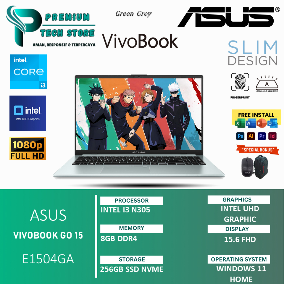 Jual Laptop Baru Asus Vivobook GO 15 E1504GA INTEL I3 N305 8GB 512GB 15 ...