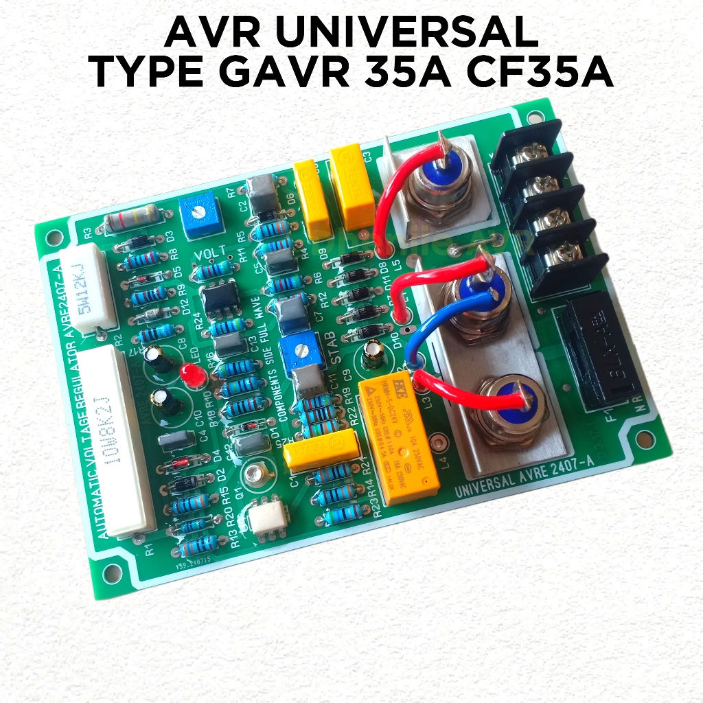 Jual AVR GENSET UNIVERSAL TYPE GAVR 35A CF 35A 1 PHASE KARBON BRUSSH / AVR GENERATOR GAVR35A ...