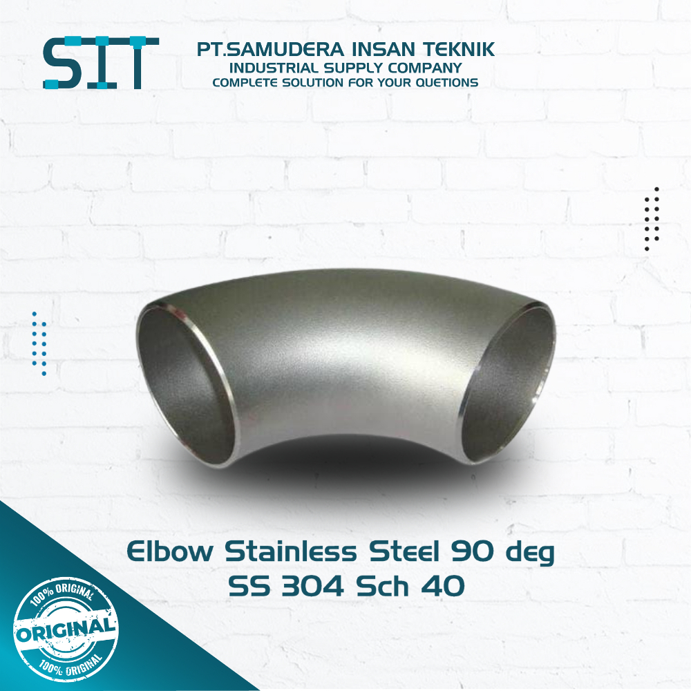 Jual Elbow Stainless Steel 90 deg SS 304 Sch 40 Uk 1/2 - 2 Inch | Shopee Indonesia