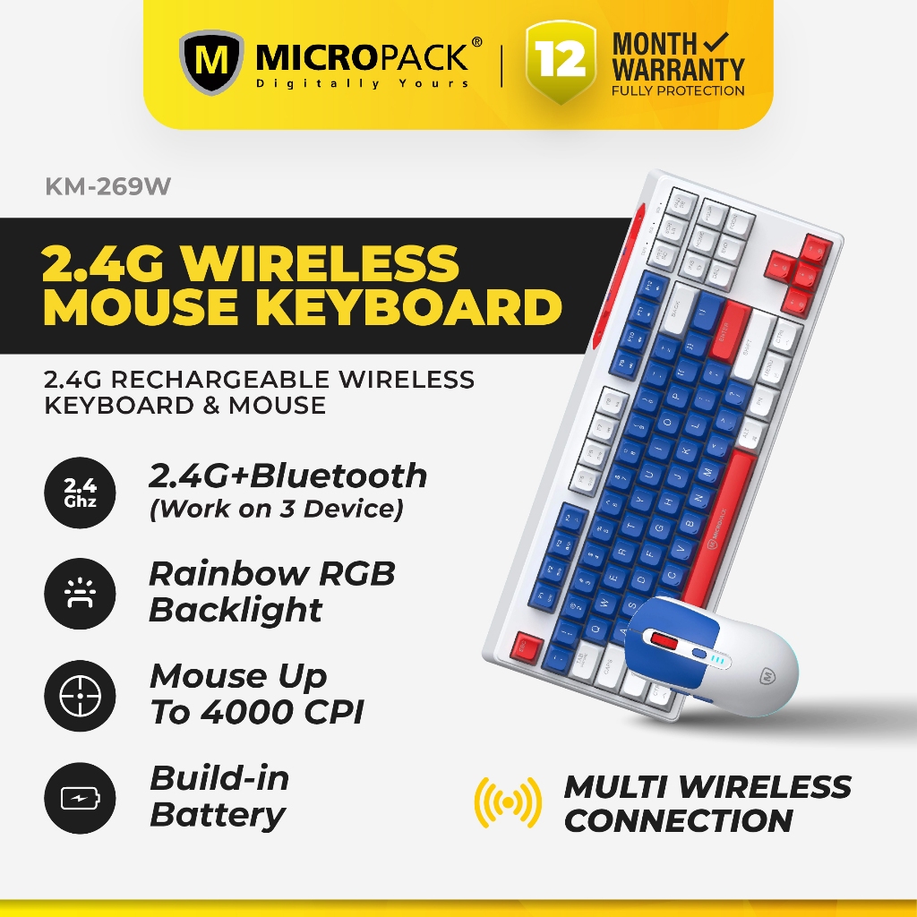 Jual 100% ORIGINAL MICROPACK KEYBOARD MOUSE COMBO WIRELESS ...
