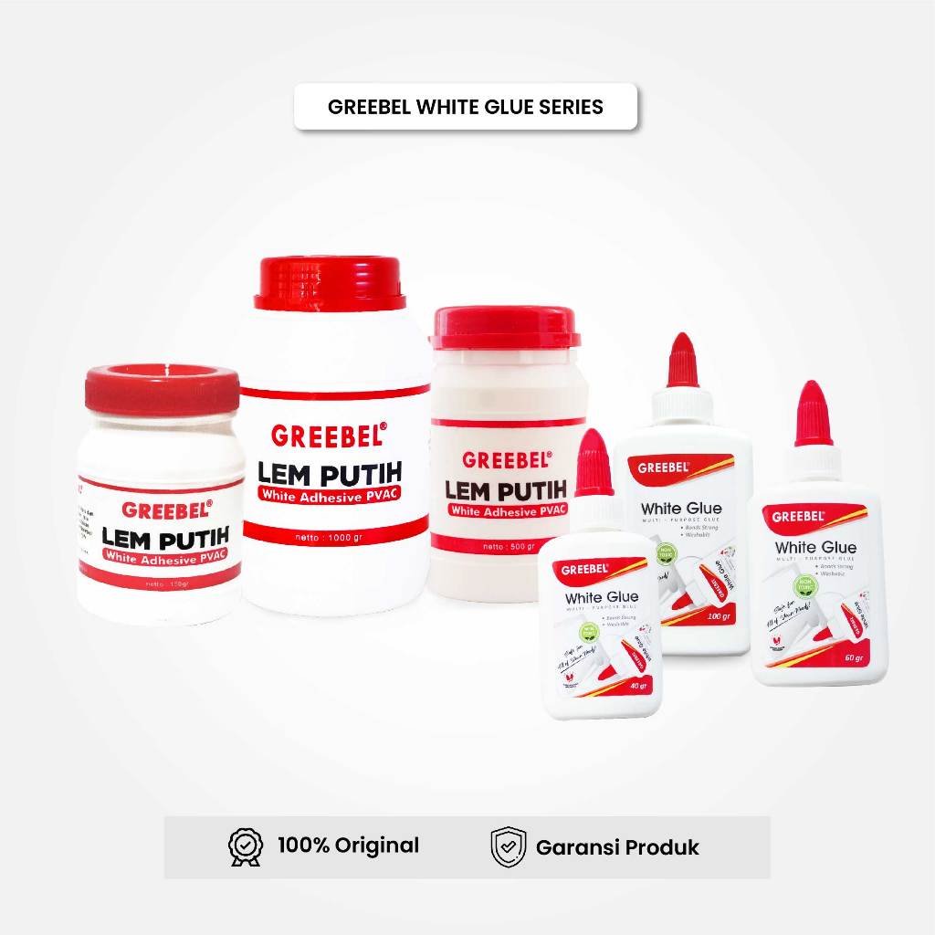 Jual Lem Putih White Glue Greebel (PCS) / Lem Kertas Lem Serbaguna ...
