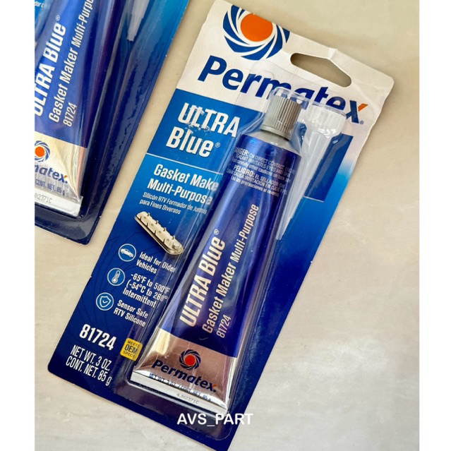Jual LEM GASKET LEM PAKING PERMATEX ULTRA BLUE RTV 85GR SILICON GASKET ...