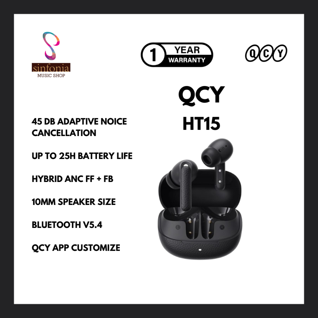 Jual QCY HT15 Buds ANC TWS Earbuds Bluetooth 5.4 With 6 Mic ENC Ultra ...