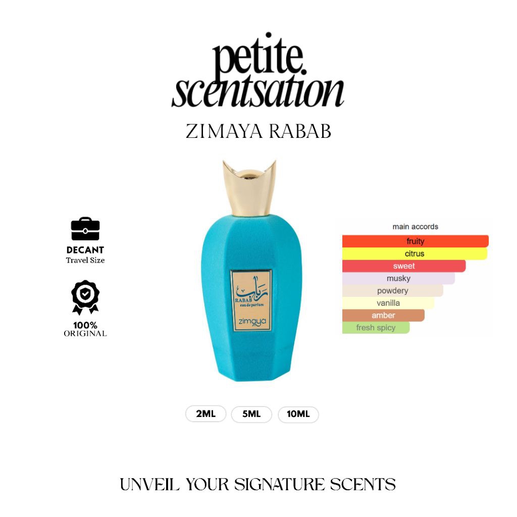 Jual Decant Perfume Zimaya Rabab Eau De Parfum For Unisex | Shopee ...