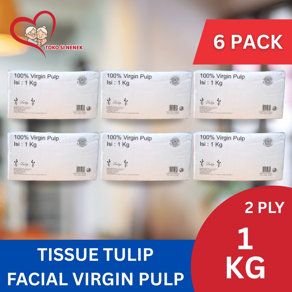 Jual TISSUE MURAH [ PAKET 6 PACK ] TISSUE PULP 1 KG | TISSUE TULIP 1000 ...
