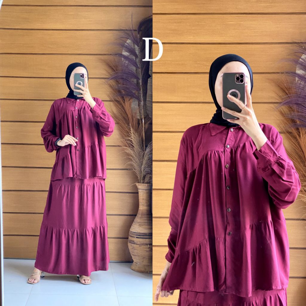 Jual Setelan Rok Panjang Wanita Twill Uniqlo – Skena & Agata Series ...
