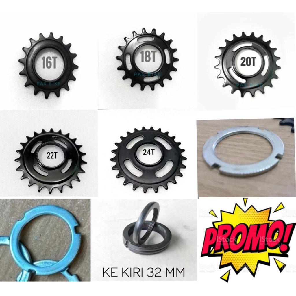 Jual Gear Doltrap Cog 16T, 18T, 20T, 22T, 24T gir cog single fixie gir mati | Shopee Indonesia