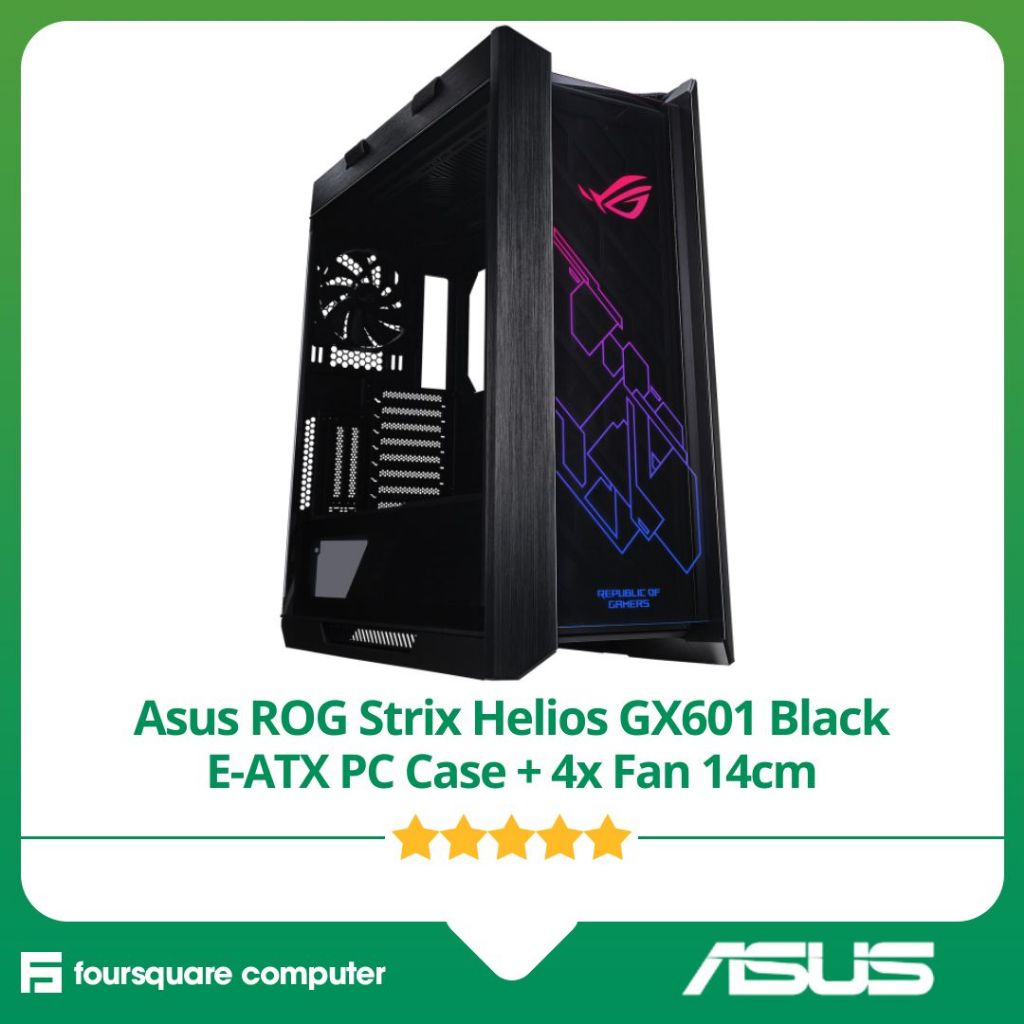 Jual Asus ROG Strix Helios GX601 Black E-ATX PC Case Casing + 4x Fan ...