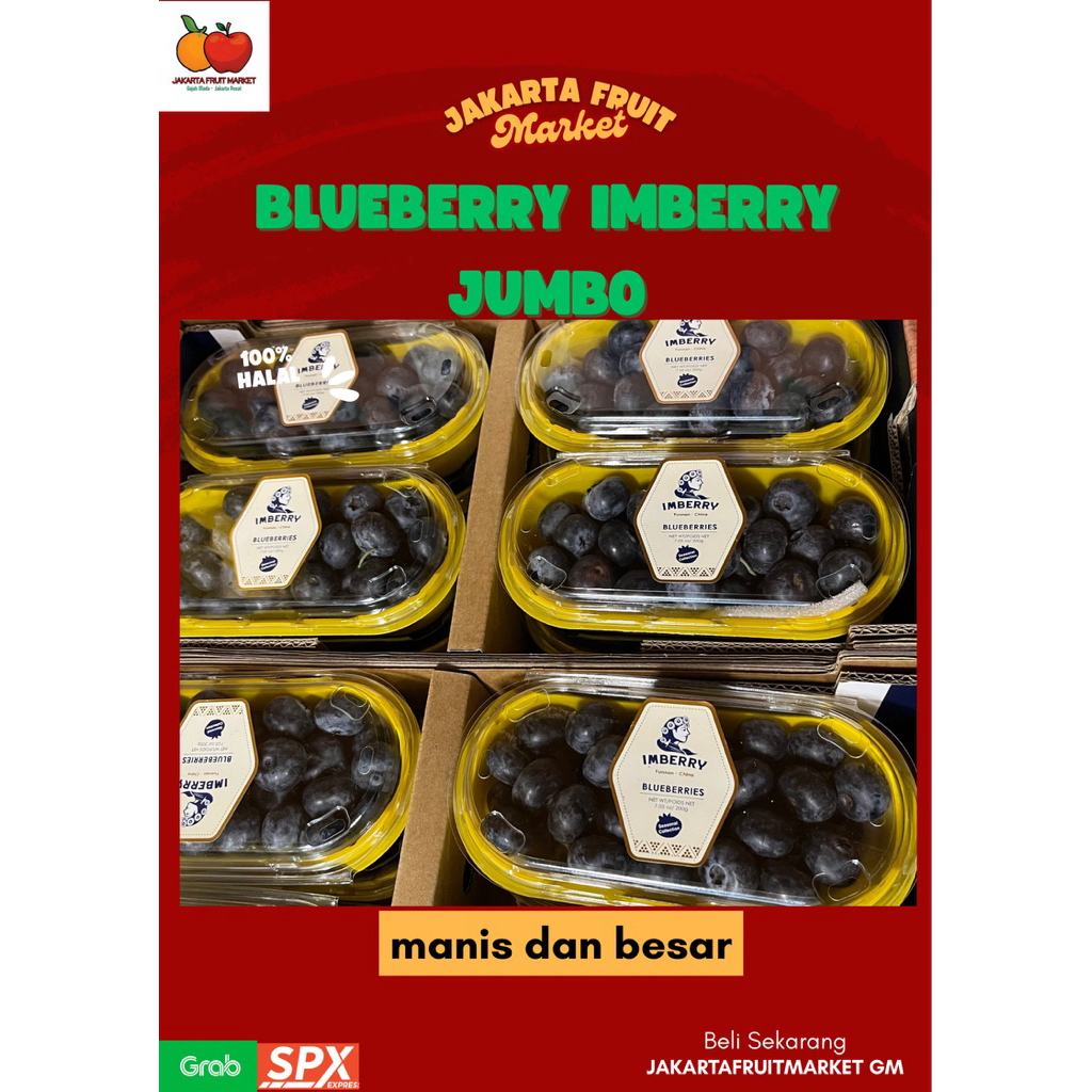 Jual Blueberry imberry JUMBO 200gr | Shopee Indonesia