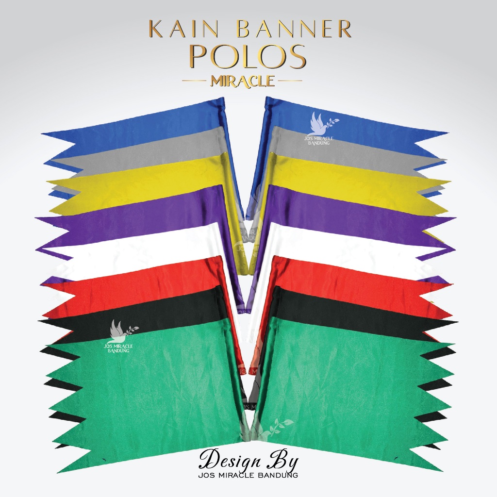 Jual Gereja - Kain Banner/Bendera - Polos - Sepasang - Satin - Miracle ...