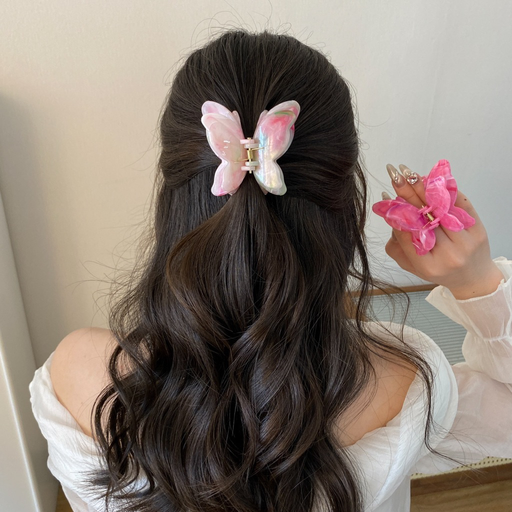 Jual MFH - JEPIT RAMBUT CAKAR MODEL MARBLE BUTTERFLY KOREAN PREMIUM ...