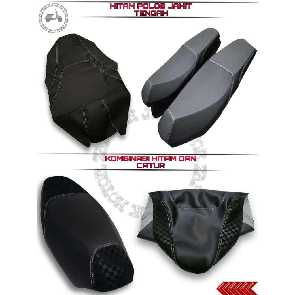 Jual SARUNG KULIT JOK MOTOR KOMBINASI CATUR 3D DAN POLOS JAHIT TENGAH ...