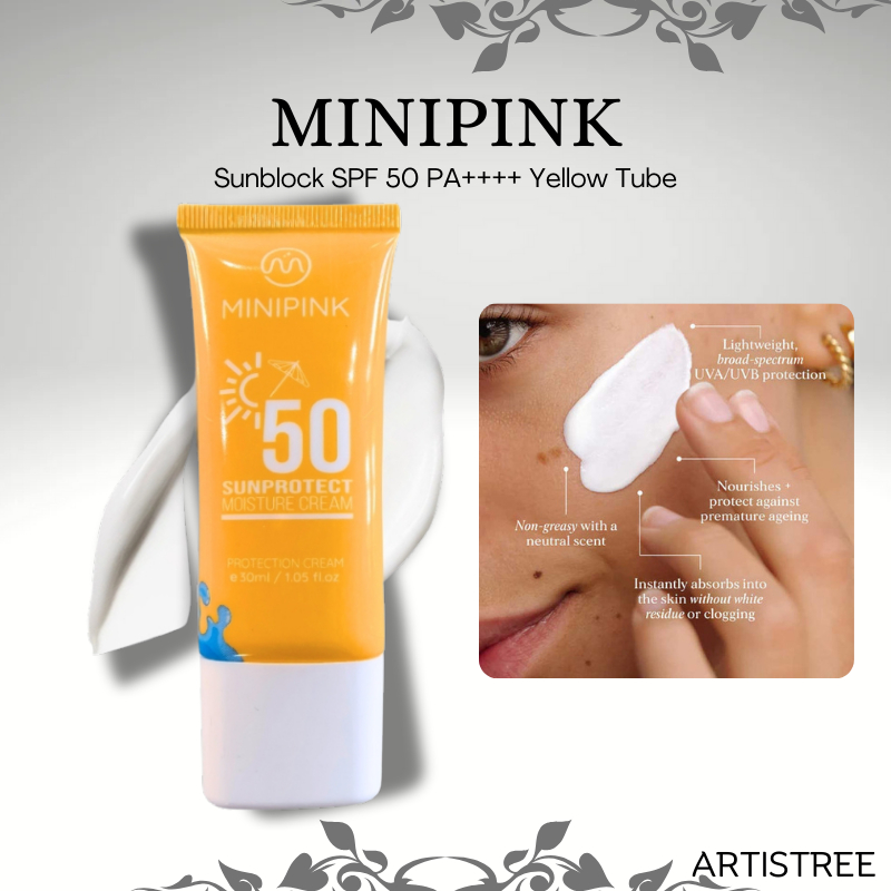 Jual BPOM Sunblock UV Cream SPF 50 PA++++ Minipink Sunscreen 30ml ...