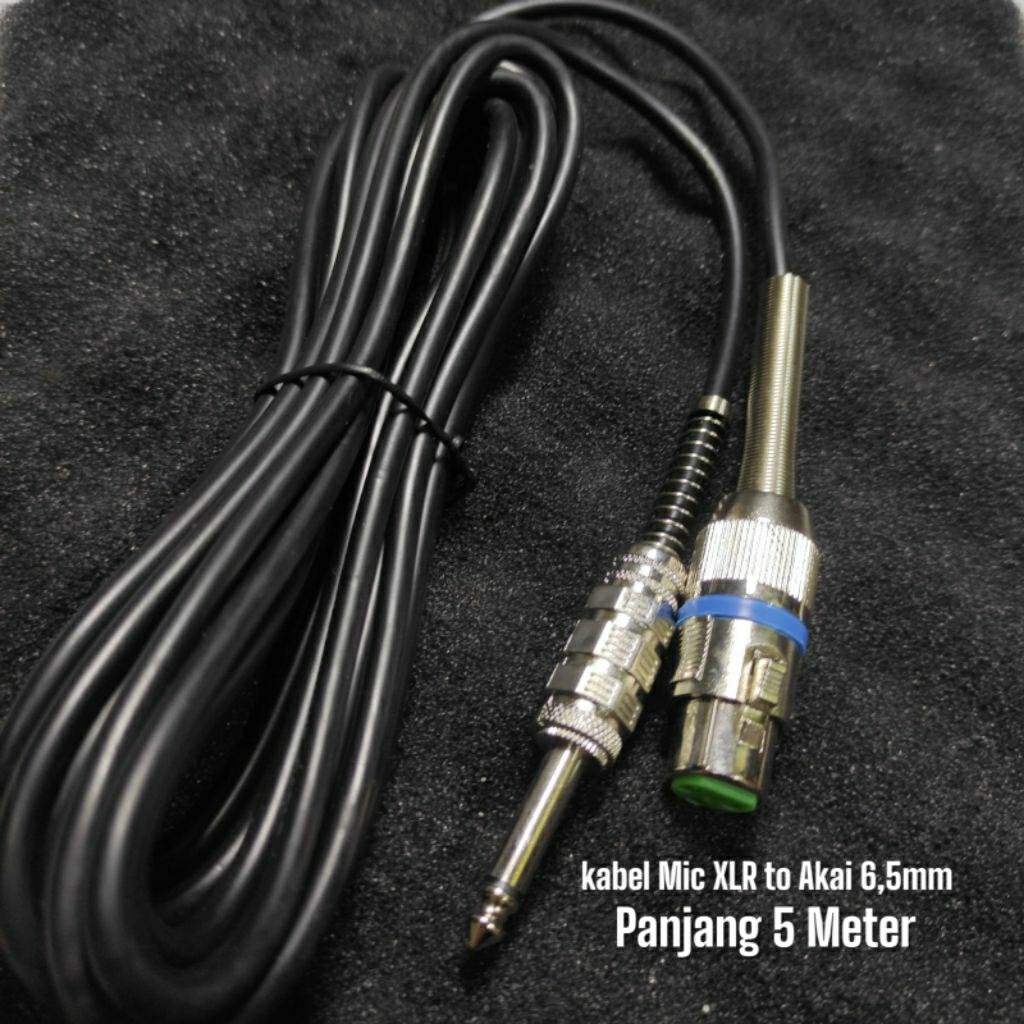 Jual Kabel Microphone XLR to Akai 6,5mm Panjang 5 Meter, Full Besi ...