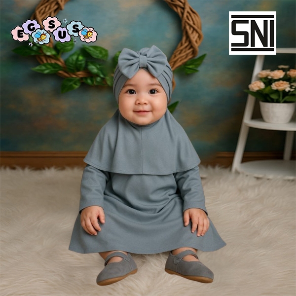 Jual (EGSUS) Gamis Bayi Hijab Syari Unik Free Turban Anak Lucu Balita ...