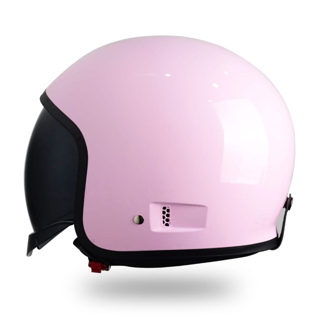 Jual Helm NOX X1 Pink Original Helm Half Face Retro Iner Visor | Shopee ...
