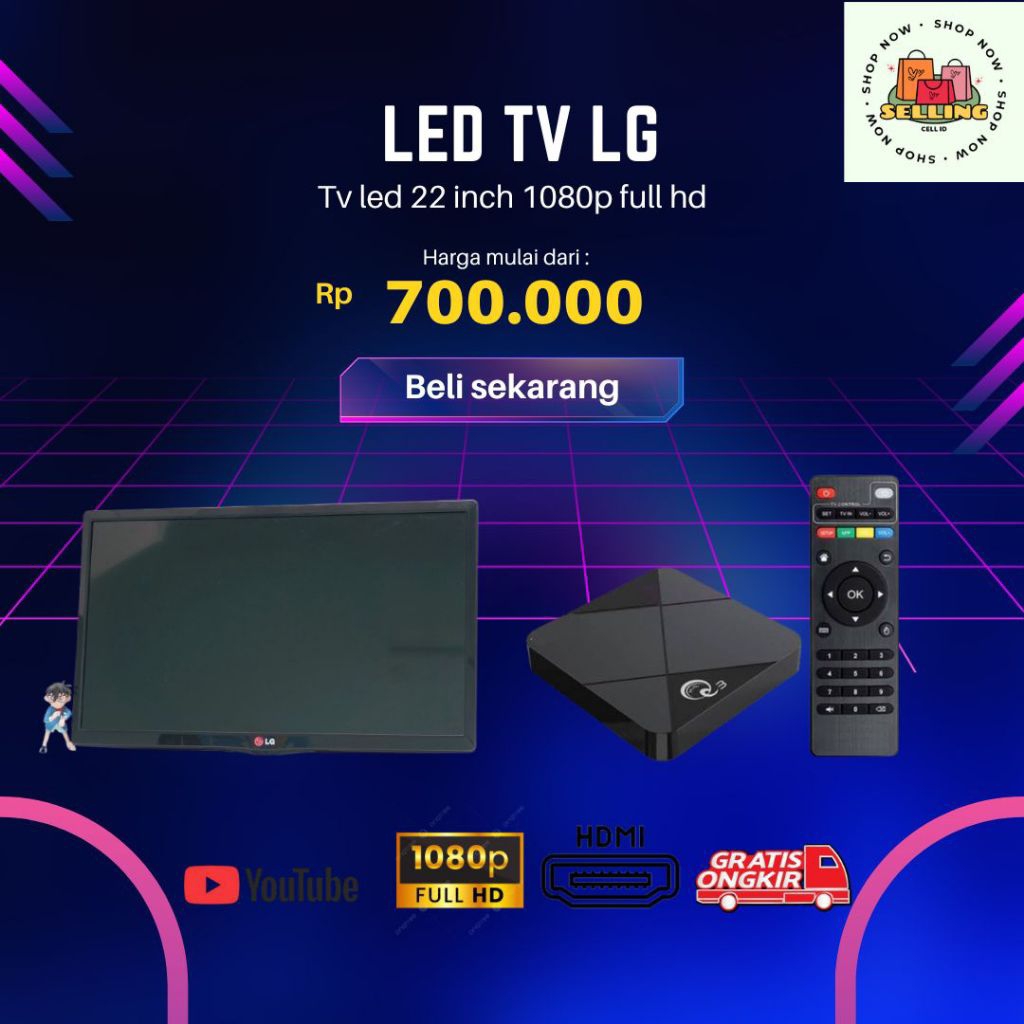 Jual TV LED LG 22 INCH 22MN44A BEKAS NORMAL ANALOG | Shopee Indonesia