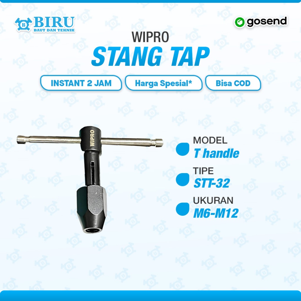 Jual WIPRO STT-32 GAGANG STANG HAND TAP MODEL T M6 - M12 HEAVY DUTY | Shopee Indonesia