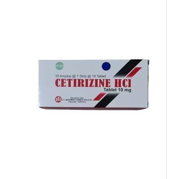 Jual CETIRIZINE 10 MG IMFARMIND BOX 100 TABLET | Shopee Indonesia