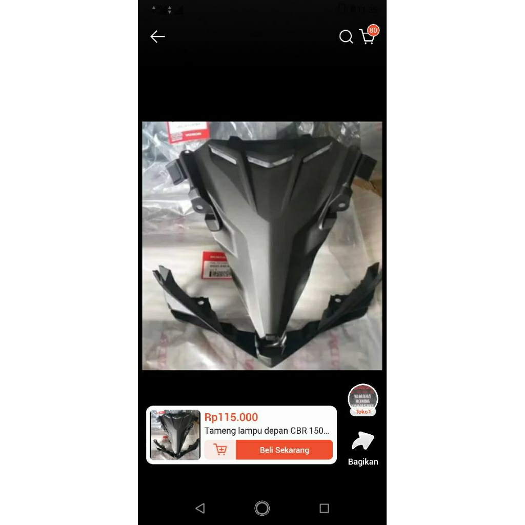 Jual cover panel lampu depan rangka lampu depan garnish lampu CBR 150 r cbr150 r cbr150r LED ORI ...