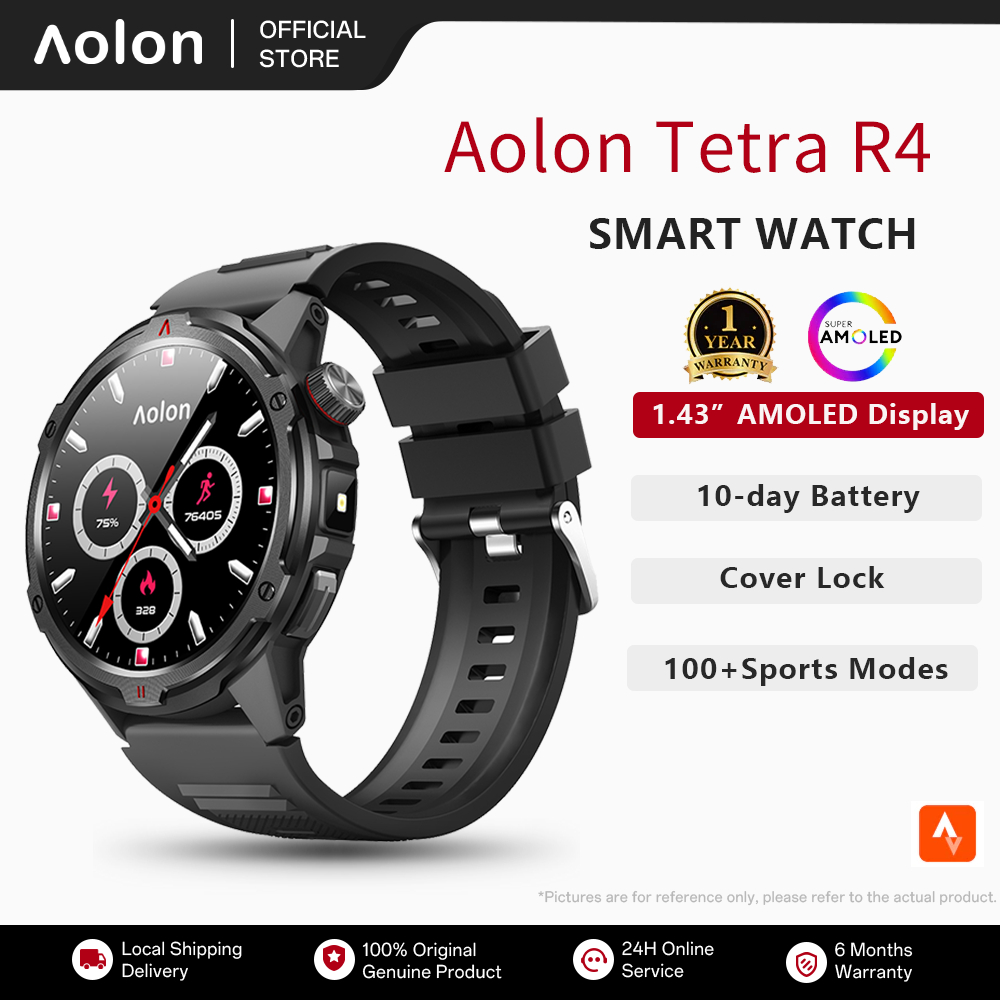 Jual Aolon Tetra R4 Smartwatch Aomled GPS Ip68 Tahan Air Jam tangan ...