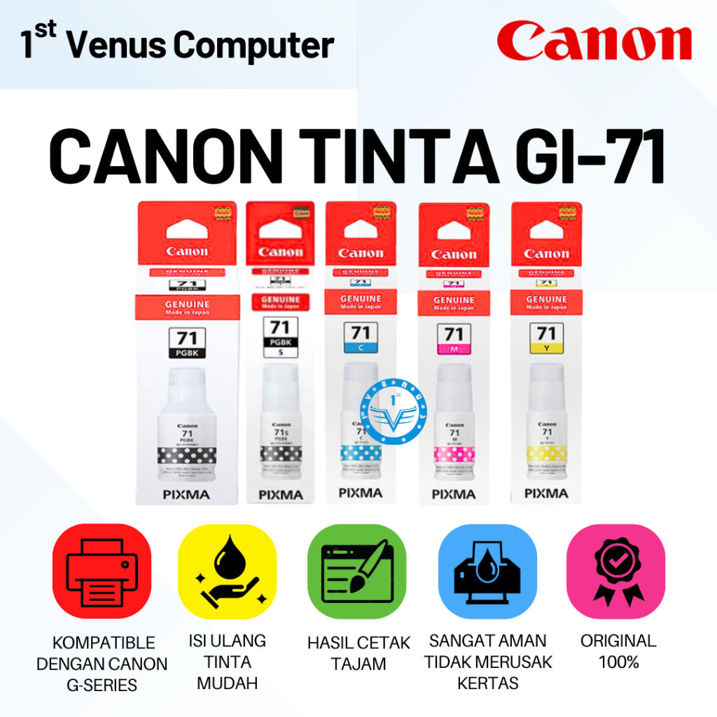 Jual TINTA CANON G1 71 BLACK/CYAN/MAGENTA/YELLOW CANON G1020 G2020 G171 ...