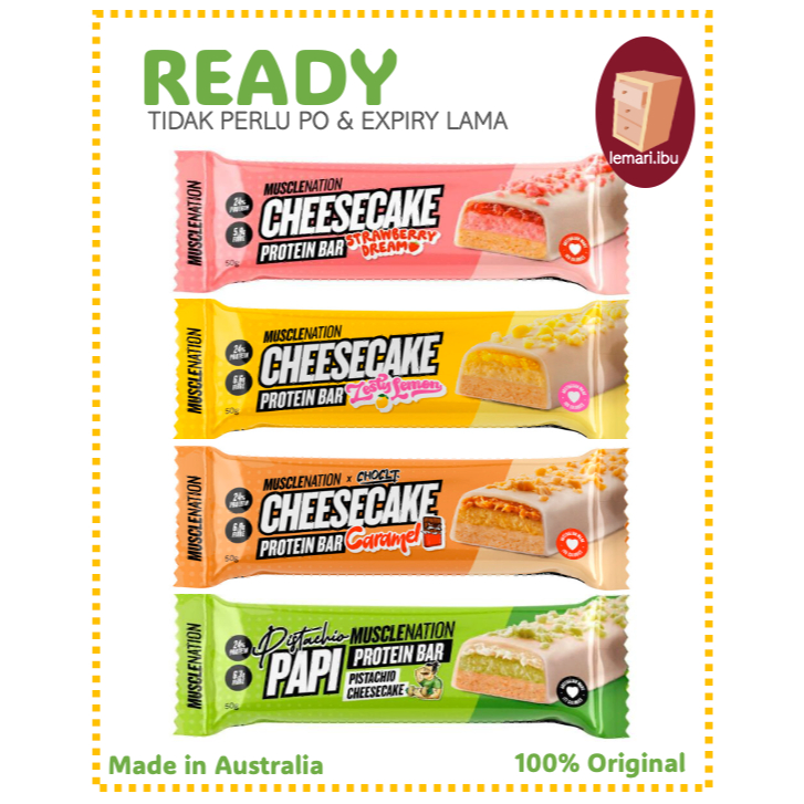 Jual MUSCLENATION Muscle Nation Cheesecake Protein Bar 50g - Protein ...