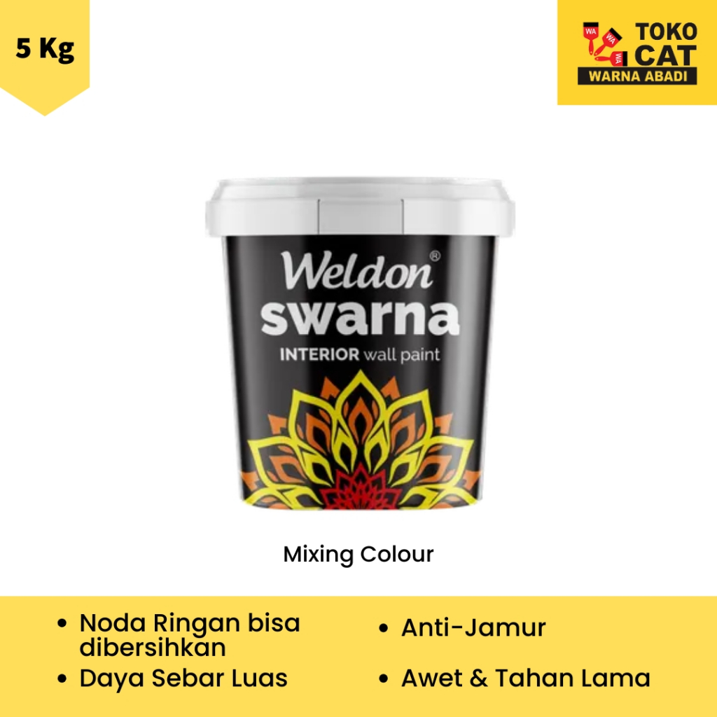 Jual Cat Tembok Weldon Interior 5 Kg Mixing | Shopee Indonesia