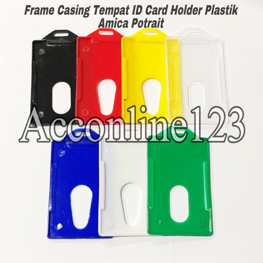 Jual Frame Casing Tempat ID Card Holder Plastik Amica Potrait Per Pcs ...