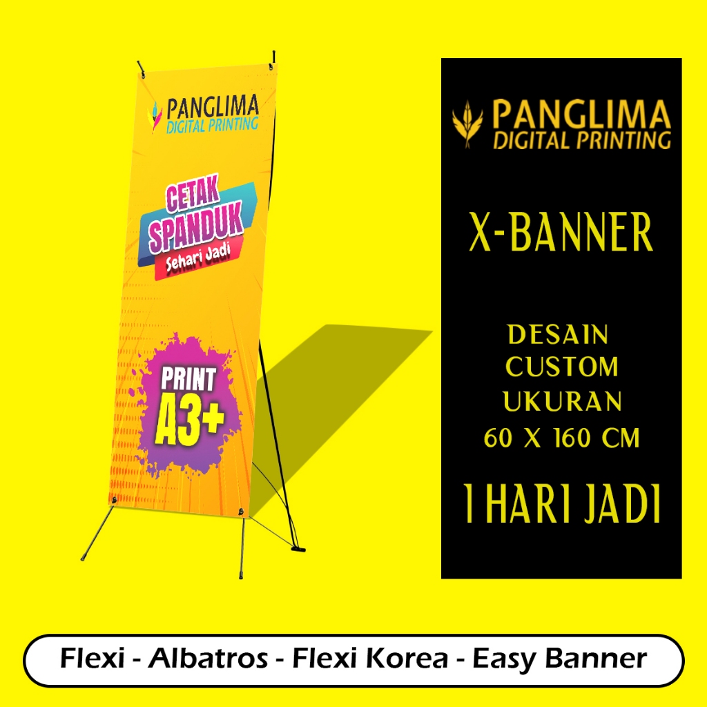 Jual Cetak X Banner + Tiang Termurah | Print X Banner 60 x 160cm | X ...