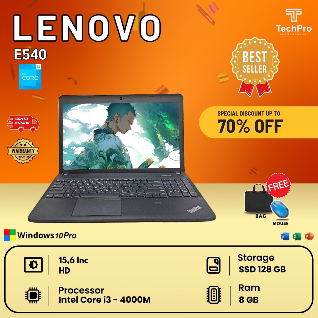 Jual Lenovo E540 Laptop Windows 10 Pro 15.6 Inci HD 4000M | Shopee ...