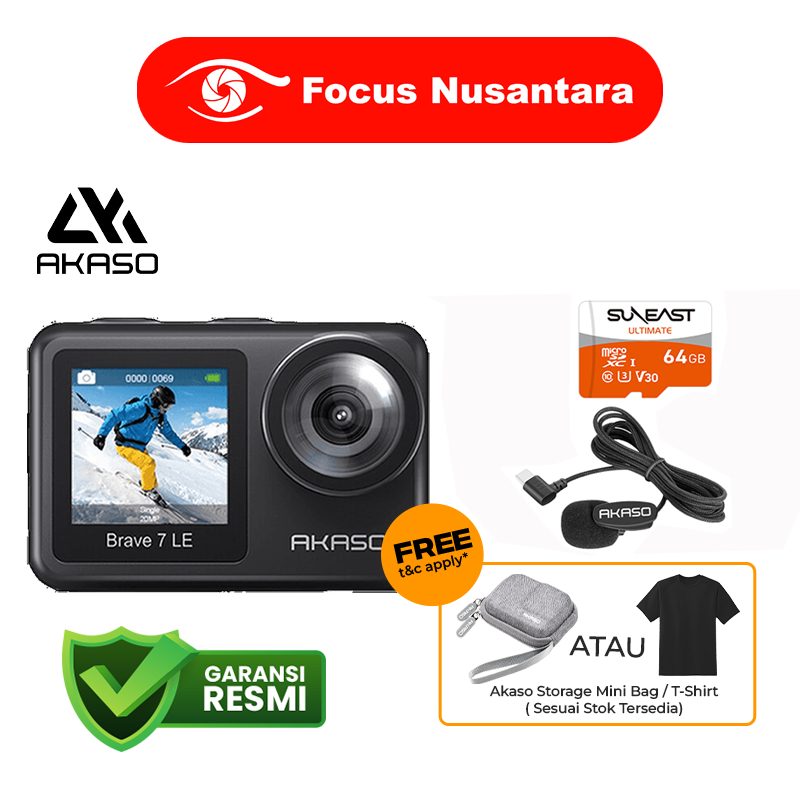 Jual AKASO Brave 7 Action Camera / AKASO Brave 7 LE | Shopee Indonesia