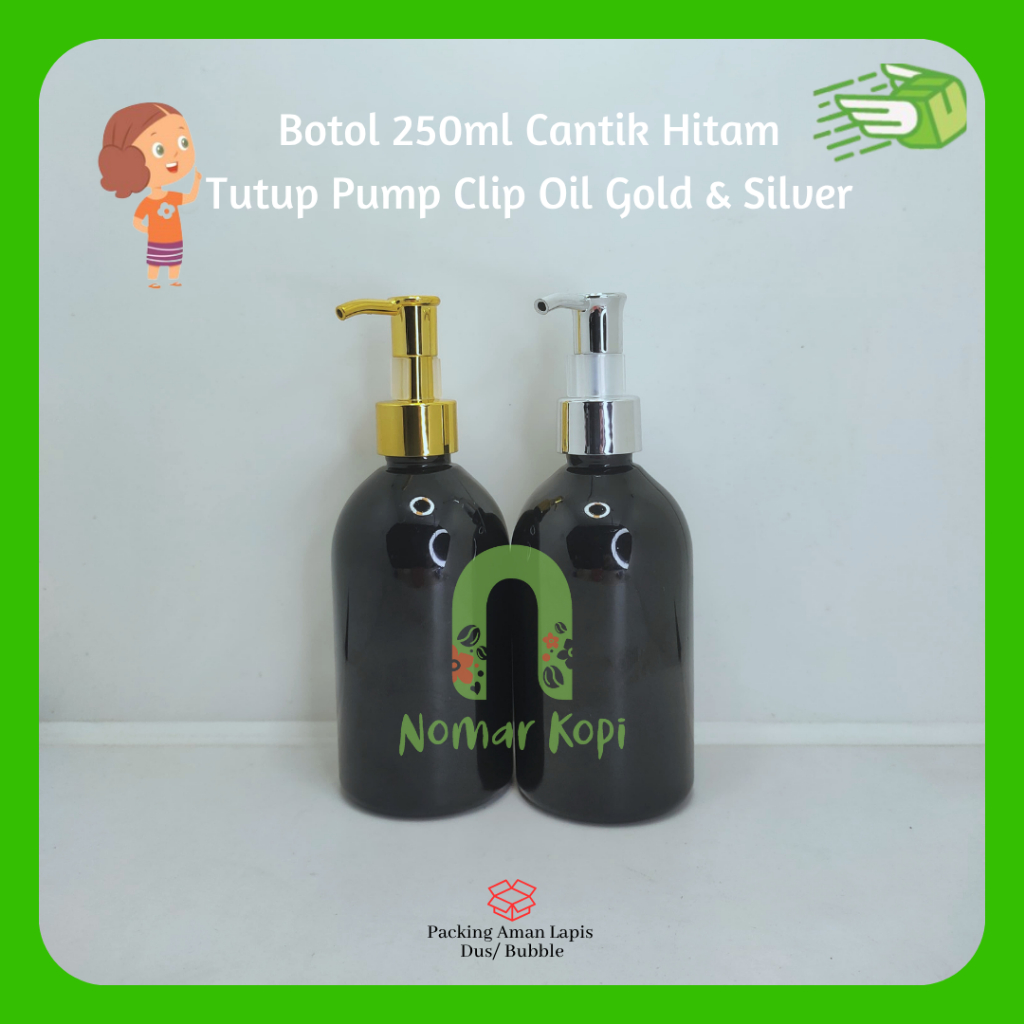 Jual Botol 150ML 250ML Warna Tutup Pump Clip Oil Neck 24 Bahan Pet | Shopee Indonesia